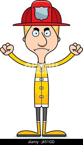 A cartoon firefighter man looking angry Stock Vector Image & Art - Alamy