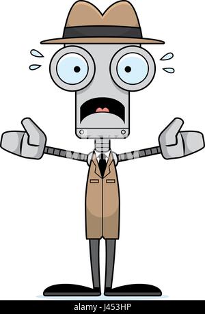 A cartoon detective robot looking scared Stock Vector Image & Art - Alamy