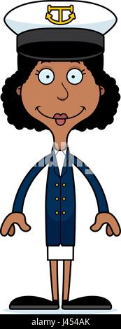 A cartoon boat captain woman smiling Stock Vector Image & Art - Alamy