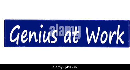 Stamp with text genius at work inside, vector illustration Stock Photo ...
