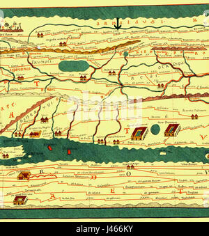 The 'Tabula Peutingeriana' is a medieval Roman map depicting the Roman ...