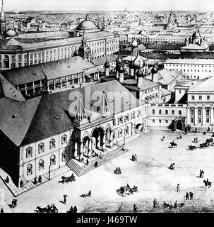 Moscow, Kremlin, Chudov Monastery, 19th century etching Stock Photo - Alamy