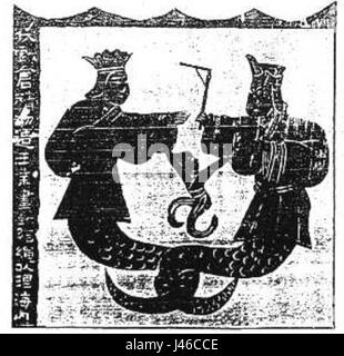 Nuwa and Fuxi are legendary figures in Chinese mythology, often ...