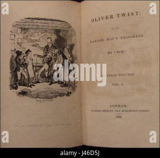 The cover of Charles Dickens' 'Oliver Twist' features an iconic image ...