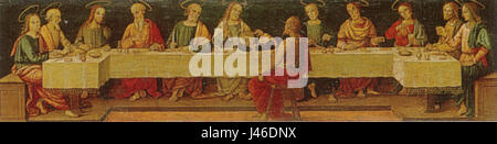 'Pala Tezi' is a Renaissance altarpiece, with a predella depicting the ...