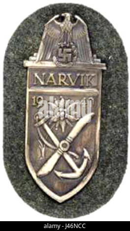 Narvikschild farbe silber Stock Photo - Alamy