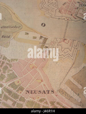 Novi sad map 1845 Stock Photo - Alamy