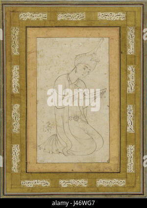 This Persian miniature painting, created in 1570, captures the theme of ...