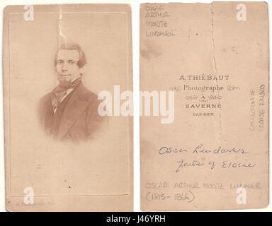 The portrait of Oscar Arthur Moritz Lindauer, captured on a carte de ...