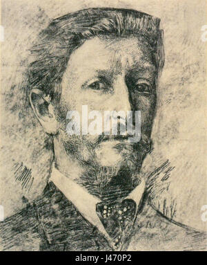 This self-portrait by Russian artist Mikhail Vrubel, created in 1905 ...