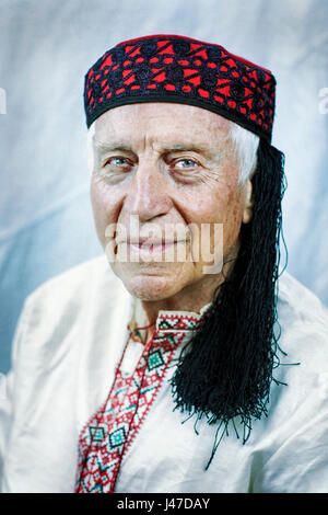 A thoughtful Greek old man in Apiranthos village, one of the most ...