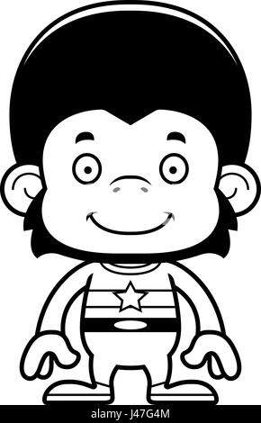 A cartoon superhero chimpanzee smiling Stock Vector Image & Art - Alamy