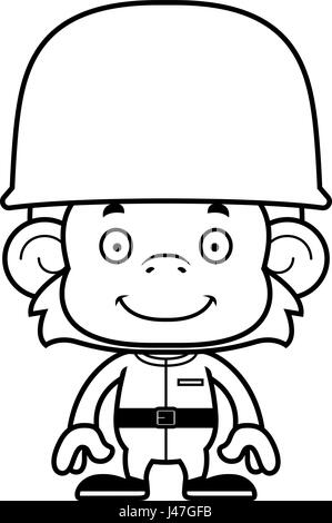 A cartoon soldier monkey smiling Stock Vector Image & Art - Alamy