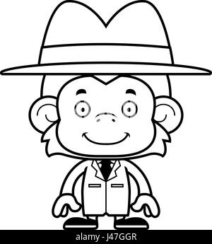 A cartoon detective monkey smiling Stock Vector Image & Art - Alamy