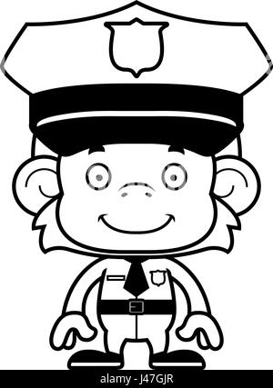 A cartoon police officer monkey smiling Stock Vector Image & Art - Alamy