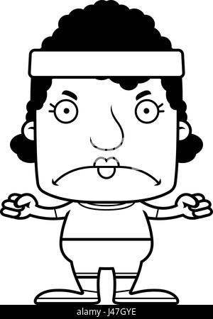 A cartoon fitness woman looking angry Stock Vector Image & Art - Alamy