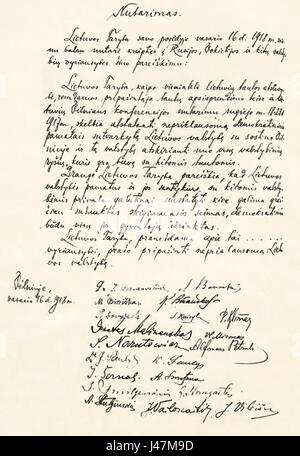 The 1918 Act of Independence of Lithuania was a pivotal moment in the ...