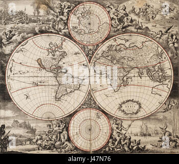 17th century Map of the World - Orbis Vetus (Old World Stock Photo - Alamy