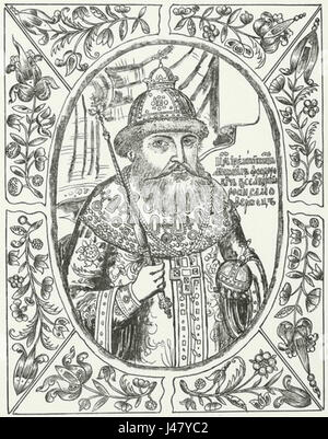 This engraving depicts Michael I of Russia, the first Romanov tsar, who ...