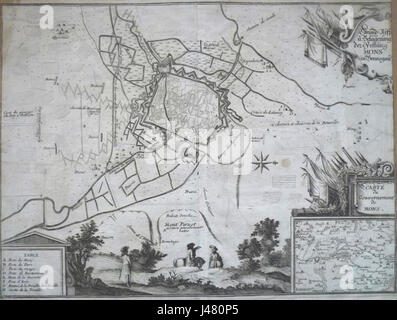 Military map of Mons, 1702 Stock Photo - Alamy