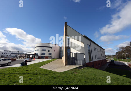 Exterior NHS Forth Valley Royal Hospital in Larbert Central Scotland a ...