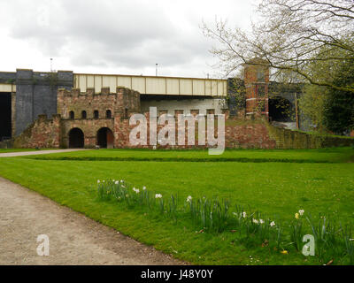 The Mamucium or Mancunium Roman fort in the province of Britannia near ...