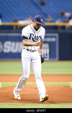 Tampa Bay Rays pitcher Eric Orze against the Philadelphia Phillies ...