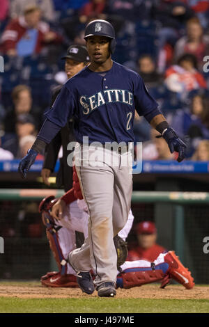 Philadelphia Phillies' Jean Segura reacts during a baseball game ...