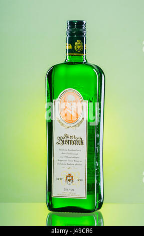 Furst Bismarck vodka on gradient background Stock Photo - Alamy