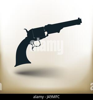 The revolver icon. Gun and weapon symbol. Flat Vector illustration ...