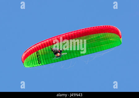 APCO paramotor wing and pilot a powered paraglider with a two stroke ...