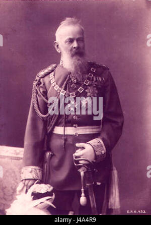 A historical portrait of Prince Regent Luitpold of Bavaria, depicting ...