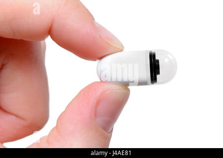 Capsule Endoscopy Camera. Used to record images of the gastrointestinal ...