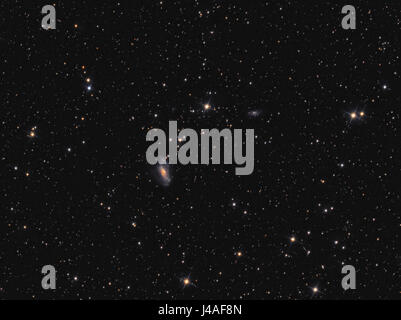 Barred spiral galaxy on dark sky seamless texture, wide, high ...