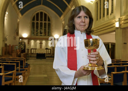 Rev.Canon Christine Froude, at St.Mary's Church, Shirehampton, Bristol ...