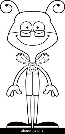 A cartoon scientist bee smiling Stock Vector Image & Art - Alamy