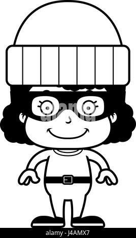 A cartoon thief girl smiling Stock Vector Image & Art - Alamy
