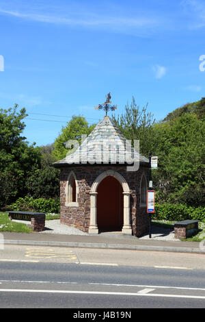 Bus Stop at Fairy Cross Devon Stock Photo - Alamy