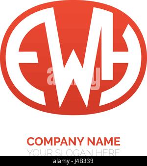 Creative EWH letter vector logo design. EWH Vector sign. Character ...