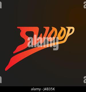 Swoop vector logo design. Lettering vector logo. Calligraphic logotype ...