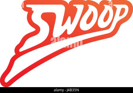 Swoop vector logo design. Lettering vector logo. Calligraphic logotype ...