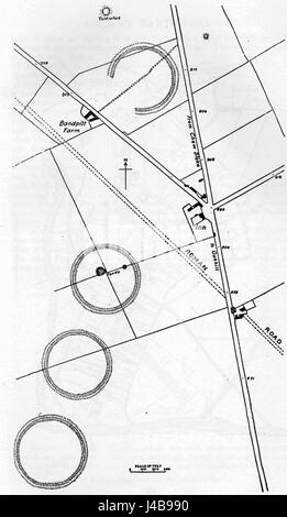 Priddy Rings Somerset Map Stock Photo - Alamy