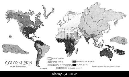 Global map of skin color distribution Stock Photo - Alamy