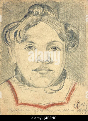 Theo van Doesburg portrait of Agnita Feis Stock Photo - Alamy