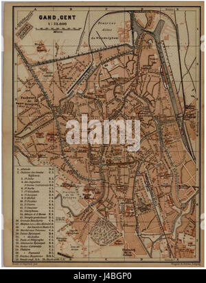 This map of Ghent from the late 19th century illustrates the city's ...