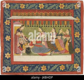 This artwork depicts the mythological scene where Lord Krishna kills ...