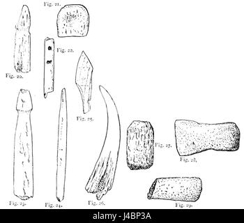 Ancient japanese stone and bone implements Stock Photo - Alamy