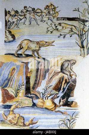 The Praeneste Nile Mosaic, located in the ancient Roman town of ...