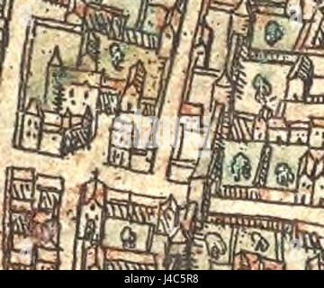 This map, 'Plan de Paris vers 1530', by Braun, illustrates Paris around ...
