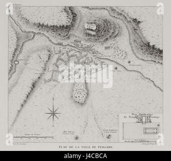 A map created in 1809 by Gabriel Florent Auguste De Choiseul, depicting ...
